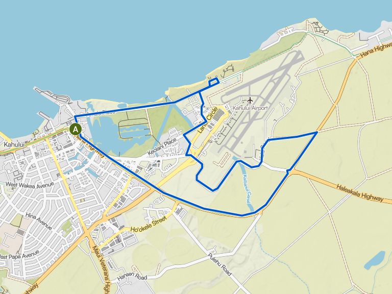 Kanahā Beach Park via Amala Place loop — Kahului | ride | Komoot