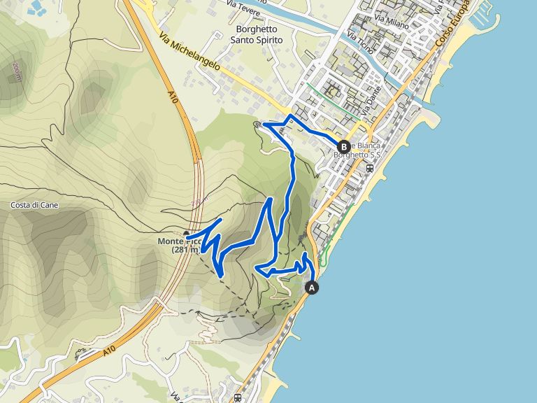 Borghetto Santo Spirito - Monte Piccaro | Wanderung | Komoot