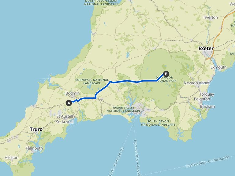 Bike Tour from Land's end 2024 - Day 3 - From Mena farm to Postbridge ...