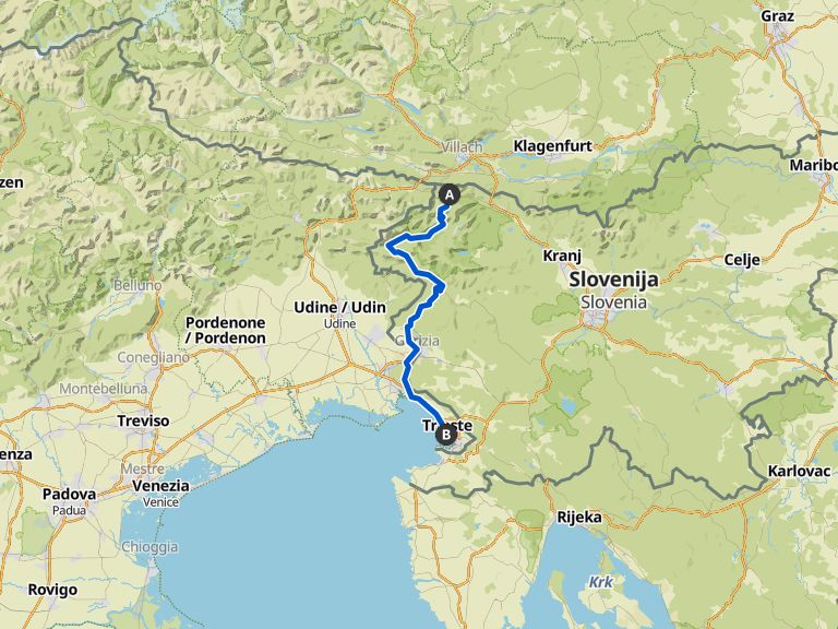 Von Kranjska Gora nach Triest | Fahrradtour | Komoot