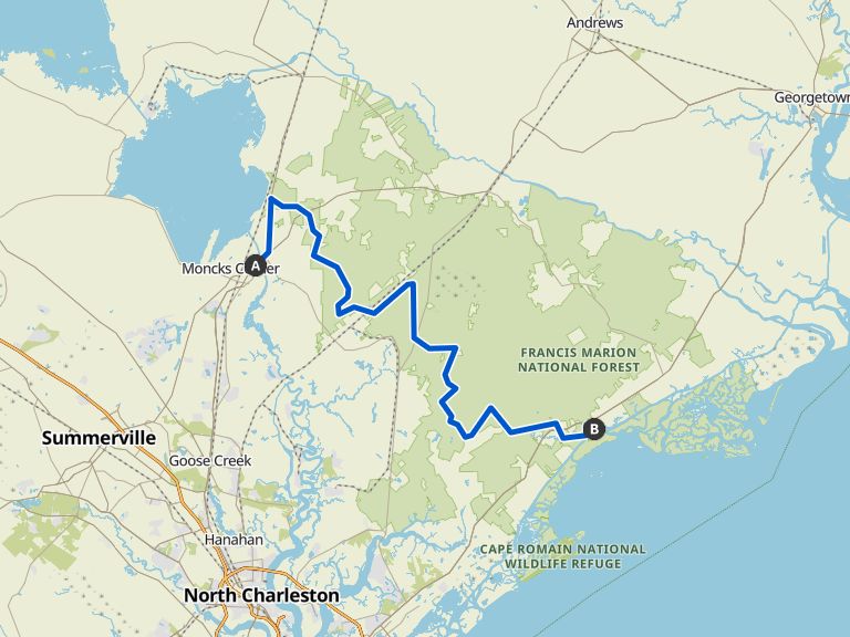 Etappe 9: Moncks Corner zur Buck Hall Recreation Area - Palmetto Trail ...