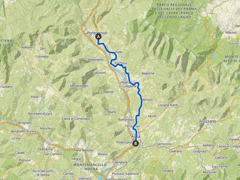 Via Francigena E 25: Pontremoli - Aulla | Wanderung | Komoot