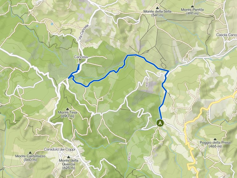 Historic trail to Canossa Castle | Caminata | Komoot