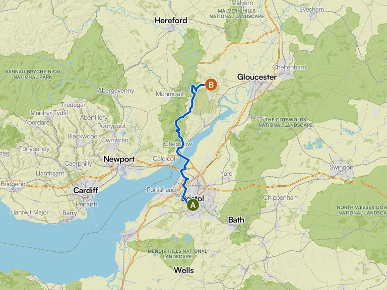 From Bristol to Mitcheldean | road ride | Komoot