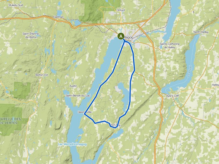 Piste cyclable circulaire à partir de Magog | Tour à vélo | Komoot