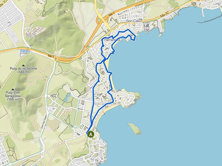 Mallorca: Magaluf - Punta Nadala - Punta des Marroig - Punta negra 09. ...