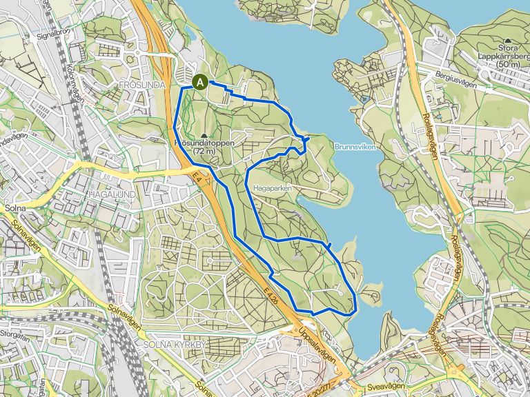 Hagaparken Loop | Caminata | Komoot