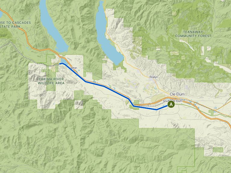 South Cle Elum to Lake Easton State Park via Palouse to Cascades State ...