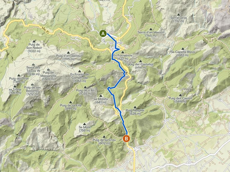 2022 11 Mallorca vom Kloster Lluc über Coll de Sa Battalla nach Caimari ...
