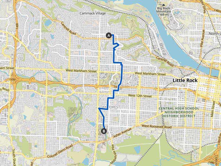 Kroger Heights to UALR 2a | bike Tour | Komoot