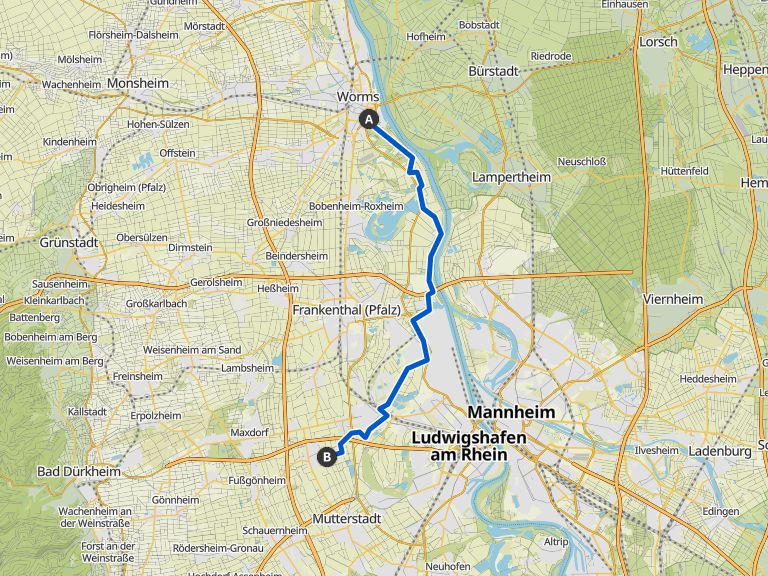 Von Worms Backfischfest nach Ruchheim | bike ride | Komoot