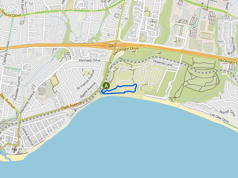 Sunset/Beach Trail loop — Brighton State Beach | hike | Komoot