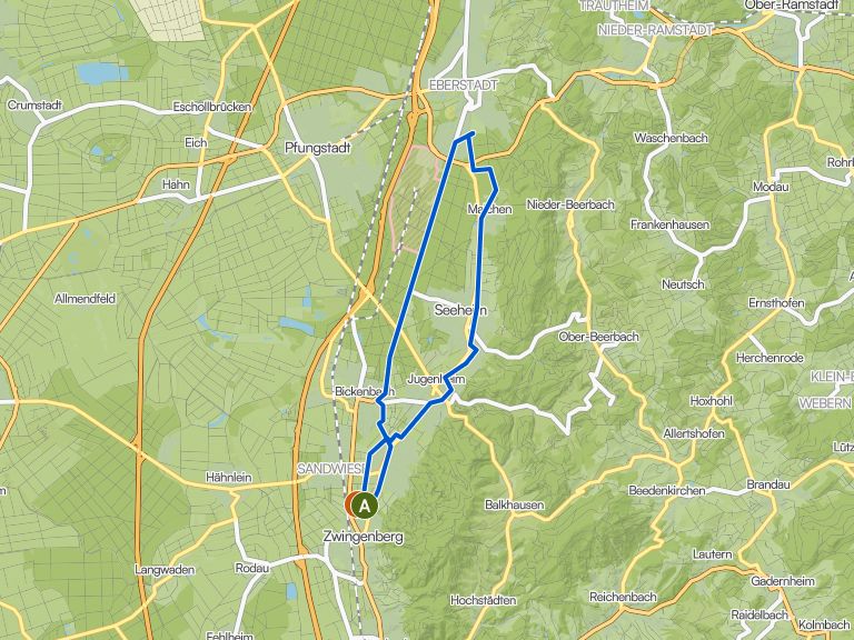 (Arbeitsweg) Fahrradtour: Zwingenberg - Alsbach - Bickenbach ...