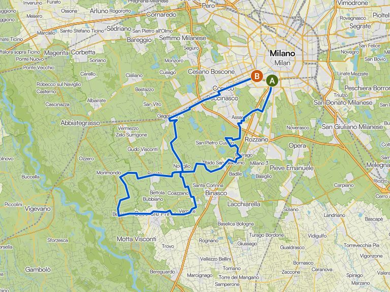 Navigli improvisation #3 70km | road ride | Komoot