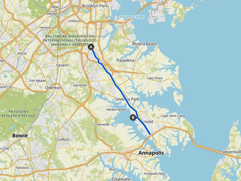 Baltimore & Annapolis Trail | bike Tour | Komoot