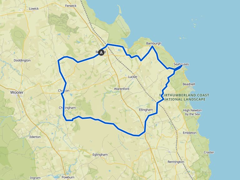 Loop de Seahouses e Chillingham a partir de Belford — Northumberland ...