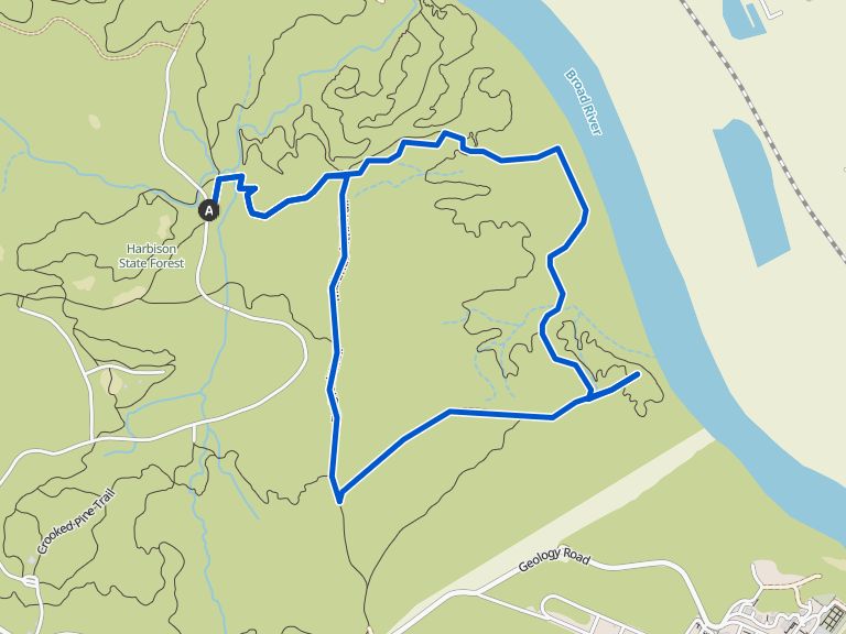 Harbison Bluff via Midlands Mountain Trail loop — Harbison State Forest ...