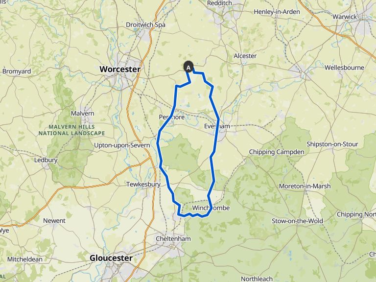 Steady route from Dormston | road ride | Komoot