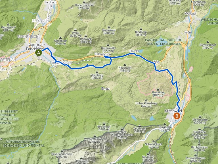 Von Garmisch Teilstrecke der Via Romea Pilgertour nach Mittenwald ...