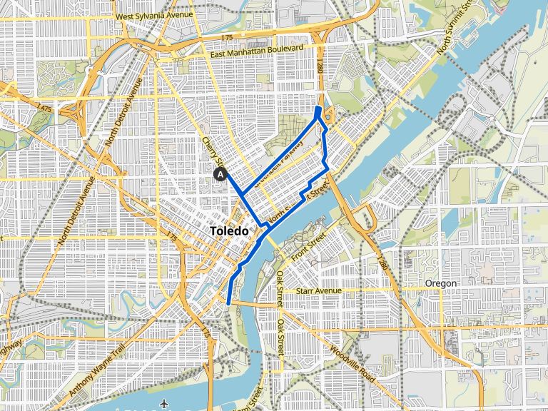 Middlegrounds Metropark loop via Riverside Trail — Toledo | ride | Komoot