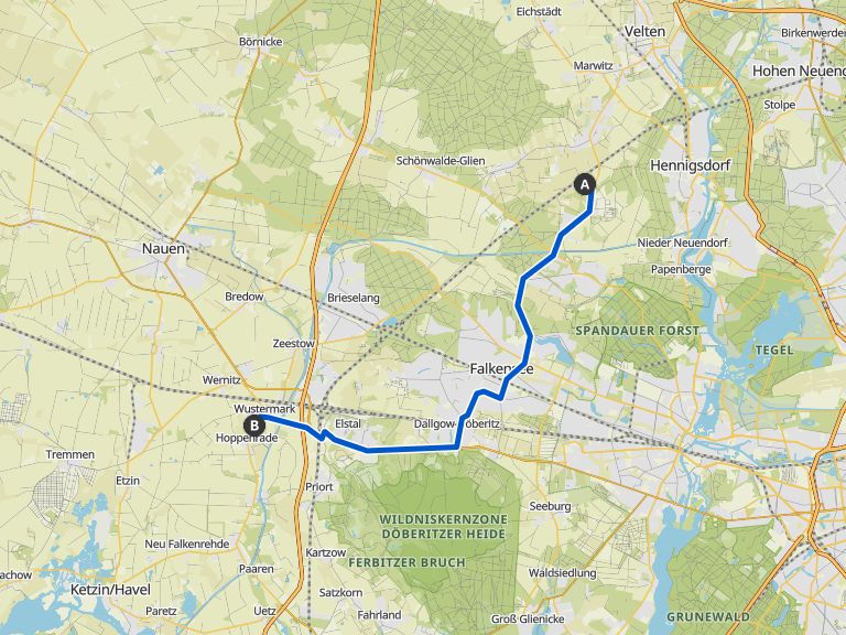 Von Schönwalde-Dorf nach Wustermark | Fahrradtour | Komoot