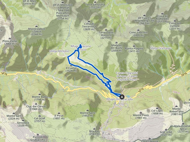 Sella Nevea, Pecol Alm, Rifugio Brazza und retour | Wanderung | Komoot