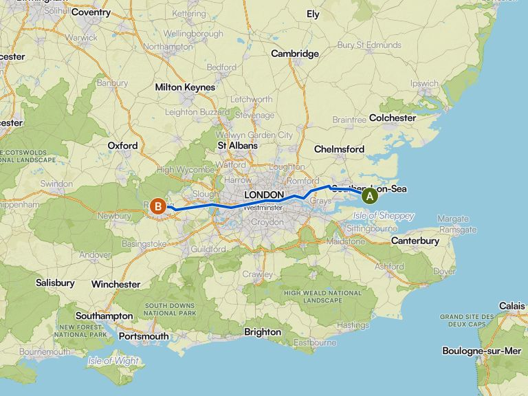 From Southend-on-Sea to Emmer Green | Fahrradtour | Komoot