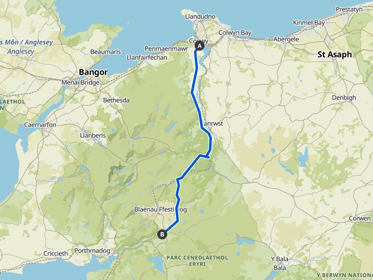 Stage 1: Conwy to Llan Ffestiniog — Sarn Helen | mountain bike ride ...