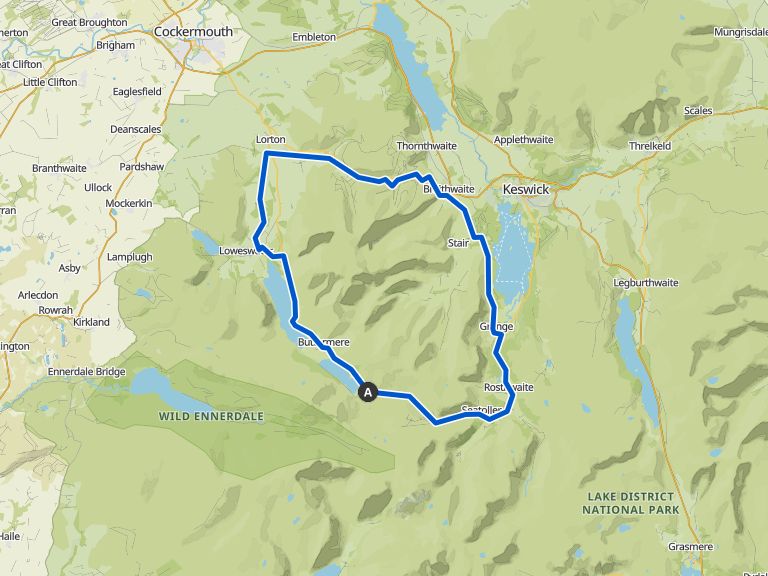 Buttermere, Crummock Water & Derwent Water loop ­­— Lake District ...