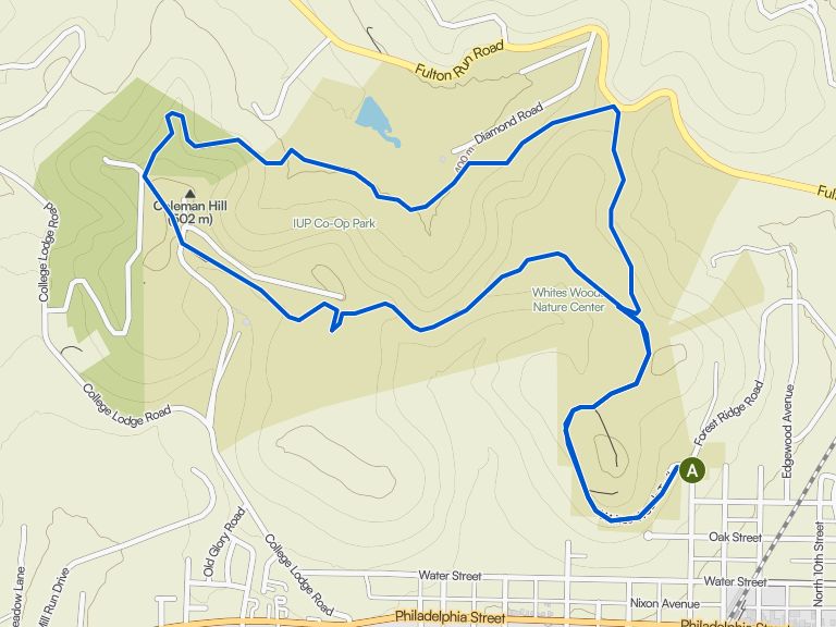Whites Woods Nature Center & IUP Co-Op Park loop, Indiana County ...