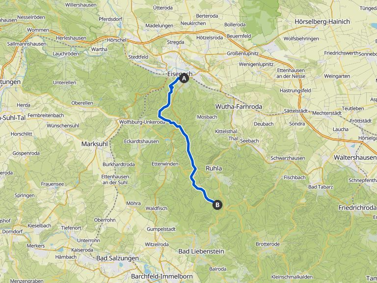 Wintertour auf dem Rennsteig: Etappe 1 (Eisenach - Glöckner ...