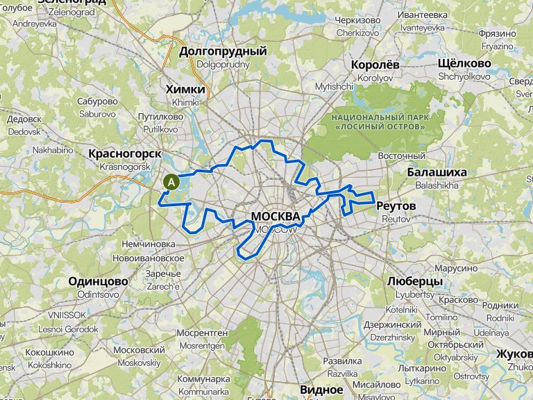 100 kilometers in Moscow // Московская сотня | Fahrradtour | Komoot