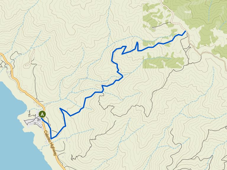 Ragged Point Fire Road — Los Padres National Forest | sortie à VTT | Komoot