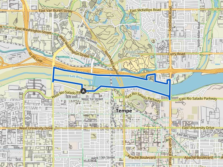 Tempe Town Lake — North Beach loop from Tempe | run | Komoot