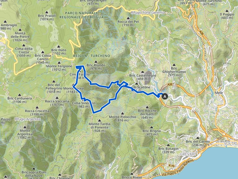 Sentiero per la Vetta del Monte Reixa da Sambuco | escursione | komoot