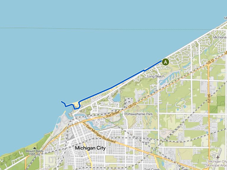 Trilha de Mount Baldy para Long Beach — Michigan City | trilha | komoot