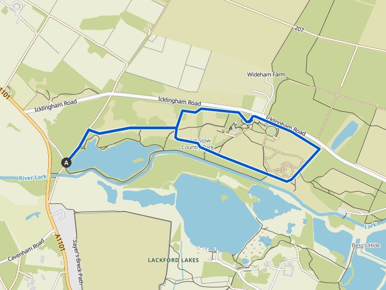 West Stow Country Park – Pumphouse Route loop from Lackford | hike | Komoot