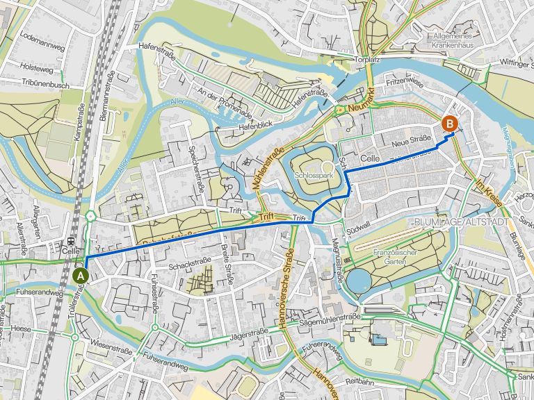 Wanderung Celle Bhf nach Intercityhotel 2025 | Wanderung | Komoot