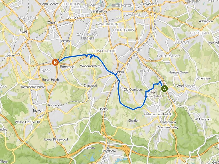 Whyteleafe to Banstead - LOOP sections 5 & 6 | hike | Komoot