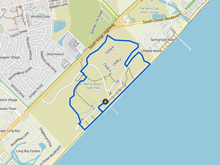Myrtle Beach State Park & Boardwalk loop | Tour à vélo | Komoot