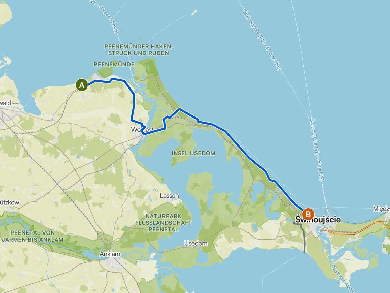 Von Lubmin nach Swinemünde – Ostseeküstenradweg (Etappe 21 ...