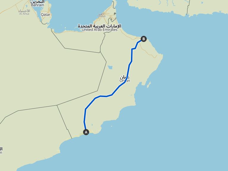 From Salalah to Muscat | road ride | Komoot