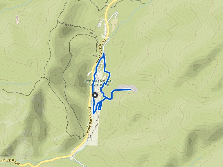 Waterfall Trail to Piggyback Trail loop — Hyde Memorial State Park ...