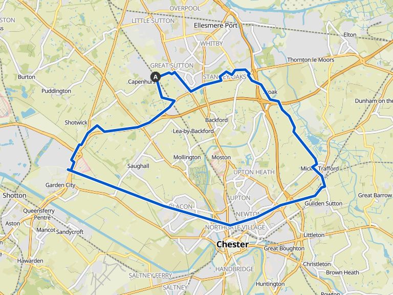 Chester Greenway Runde von Capenhurst | Rennrad-Tour | Komoot