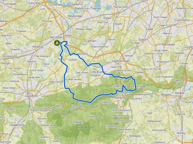Box Hill Loop MTB | mountain bike ride | Komoot