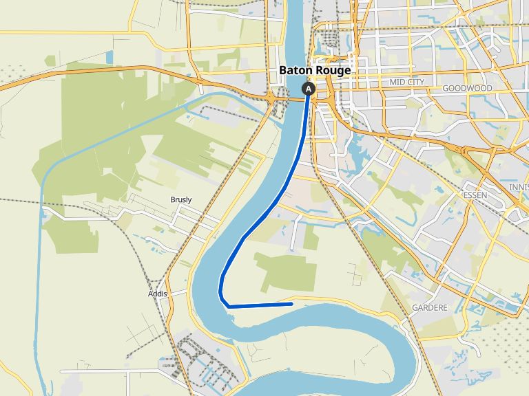 Mississippi River Levee Trail — Baton Rouge | 하이킹 | Komoot