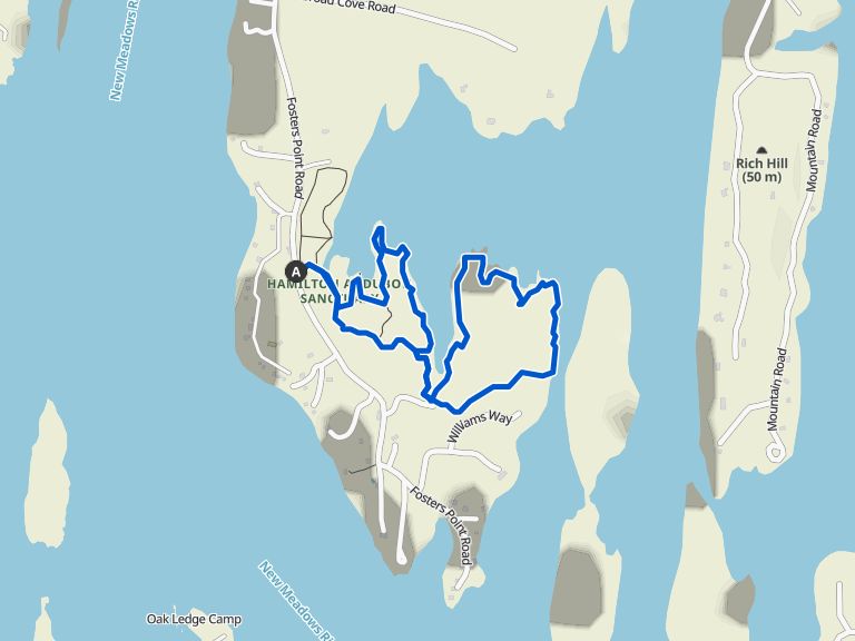 Blue & Green Trail loop — Hamilton Audubon Sanctuary — West Bath ...