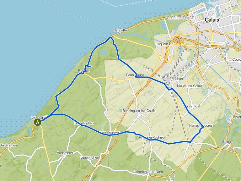 GPX Download: Vue des Deux-Caps – UItzicht vanaf Cap Blanc Nez Rondje ...