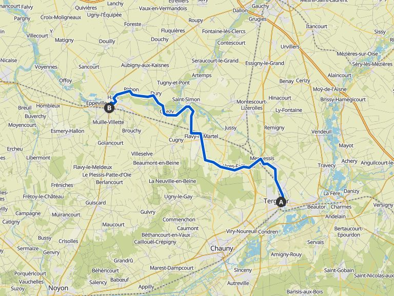De Tergnier à Ham - Véloroute Vallée de Somme | bike Tour | Komoot