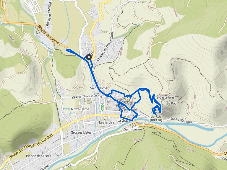 Castellane -sfeer volle wandeling door de middeleeuwse stad | Wanderung ...